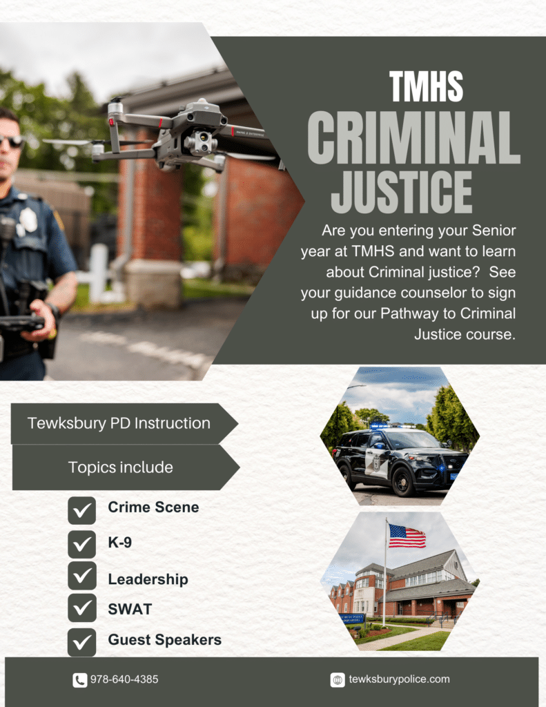 Pathways to Criminal Justice Class – Tewksbury Police Department